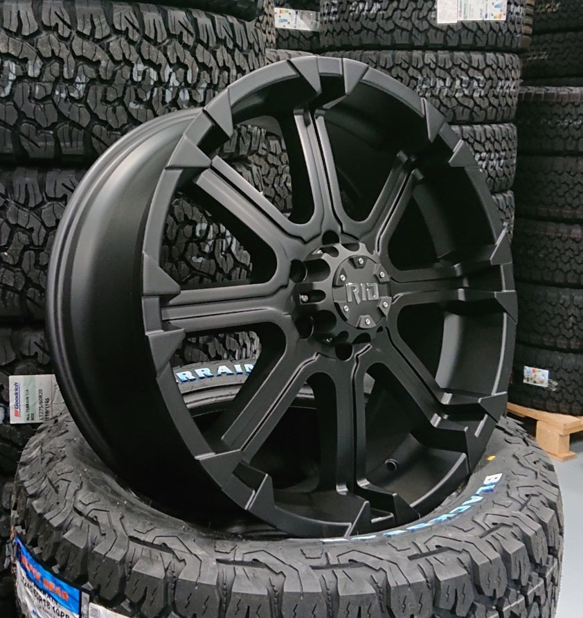 4x RID R13 Felgen 9,5x22 ET15 | Mattes Schwarz, Lochkreis 6x139,7 ...